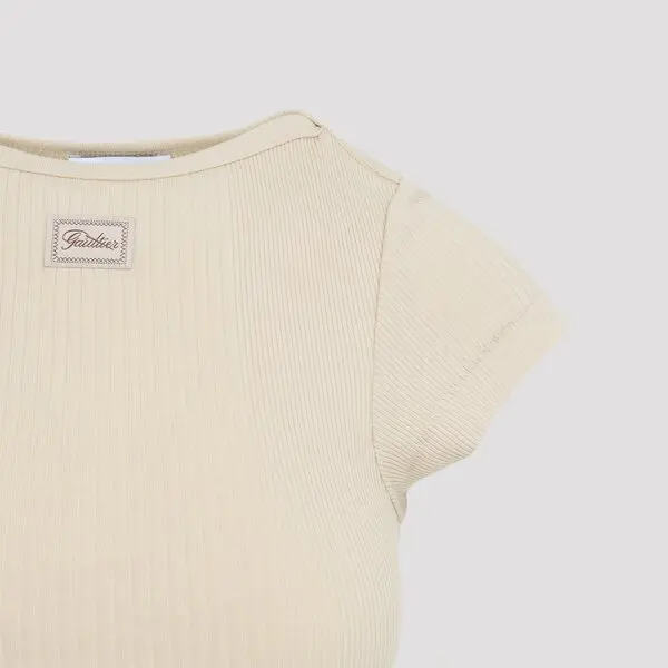 JEAN PAUL GAULTIER Ribbed Cropped T-shirt - Multicolor