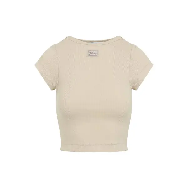 JEAN PAUL GAULTIER Ribbed Cropped T-shirt - Multicolor