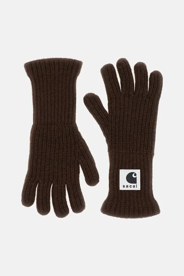 Sacai X Carhartt Wip Wool-blend Knit Gloves - Multicolor
