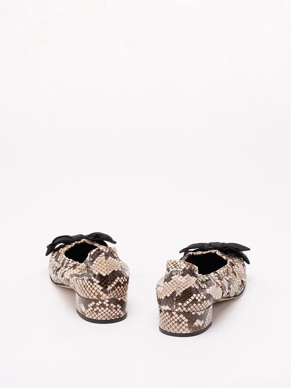 Prada Ayers Ballerina Flats With Bow Detailing - Multicolor