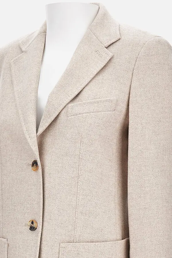 Max Mara Single-breasted Wool Blend Jacket - Multicolor