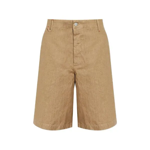 Jacquemus Cotton Denim Shorts - Brown