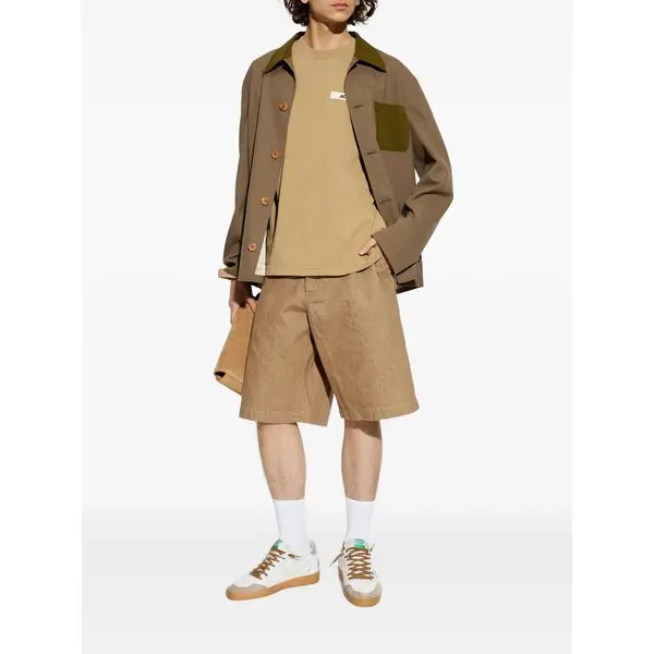 Jacquemus Cotton Denim Shorts - Brown