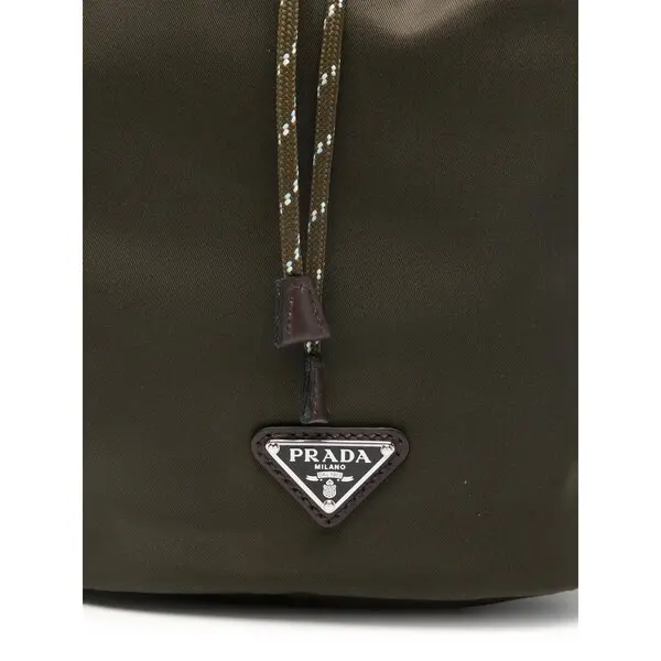 Prada Recycled Polyamide Drawstring Bucket Bag