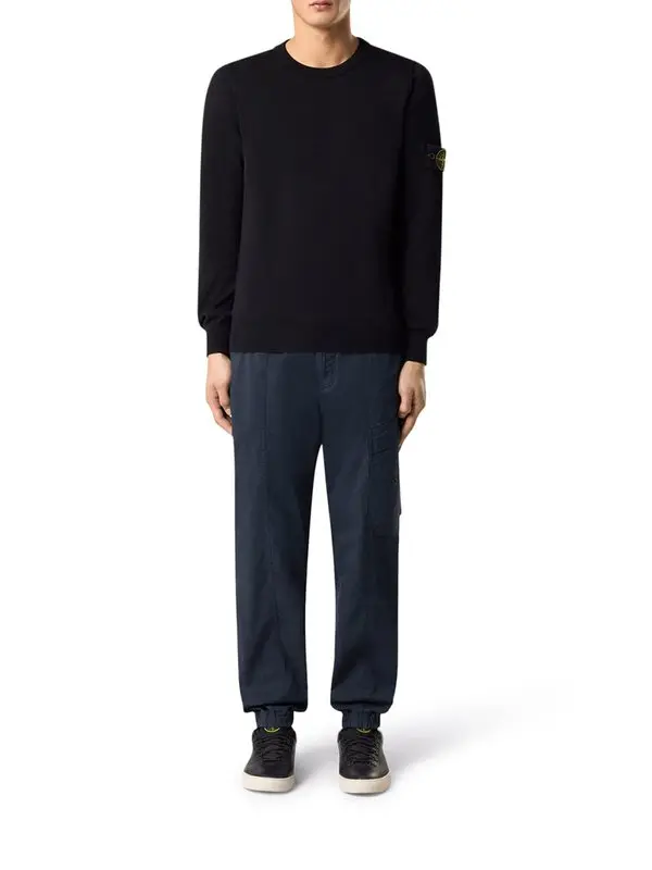 Stone Island Crew Neck Sweater With Badge - Multicolor