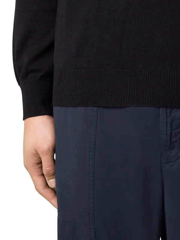 Stone Island Crew Neck Sweater With Badge - Multicolor