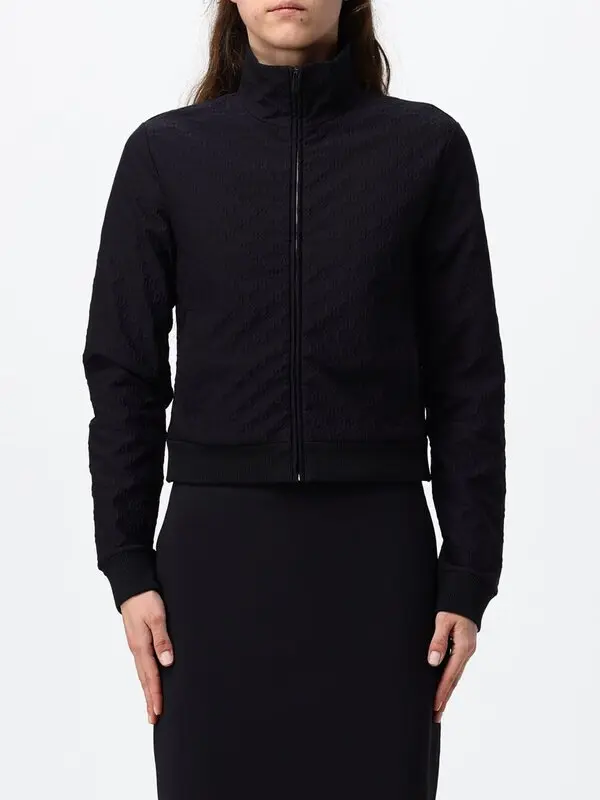 Gucci Knit Zip-up Sweater With High Neck - Black