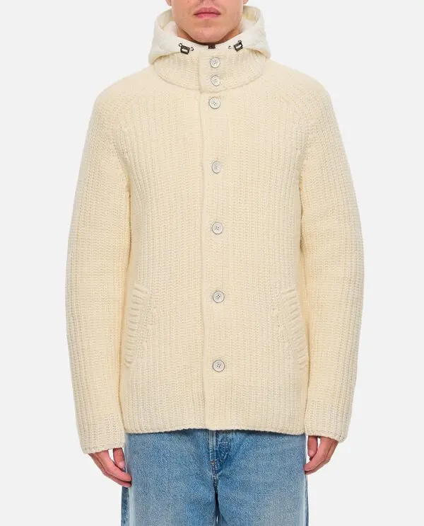 Herno Knitted Hooded Cardigan