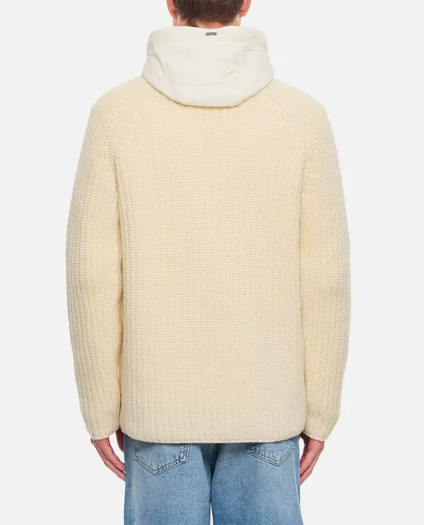 Herno Knitted Hooded Cardigan