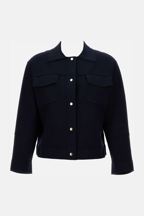 Max Mara Cardigan With Pointed Collar And Logo Buttons