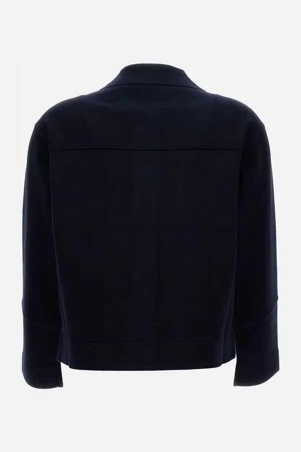 Max Mara Cardigan With Pointed Collar And Logo Buttons
