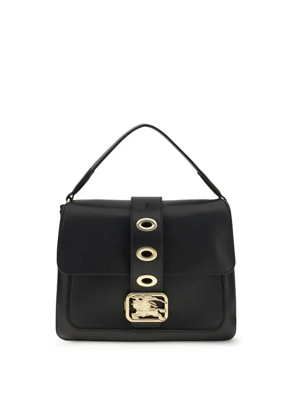 Burberry Small Rider Handbag With Buckled Closure - Black