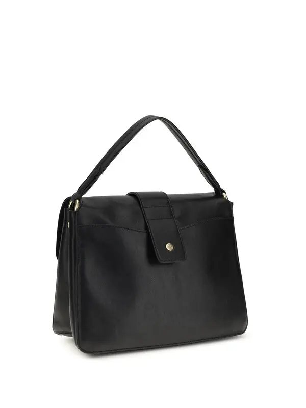 Burberry Small Rider Handbag With Buckled Closure - Black