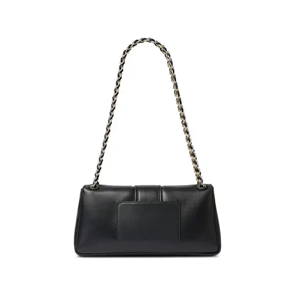 Jacquemus Leather Shoulder Bag With Gold-tone Hardware - Black