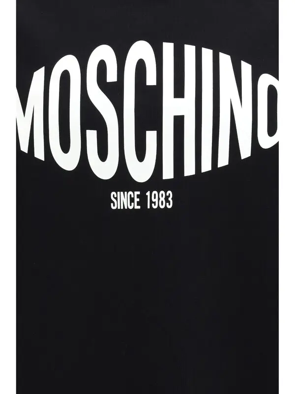 Moschino Organic Cotton Logo Sweatshirt - Black