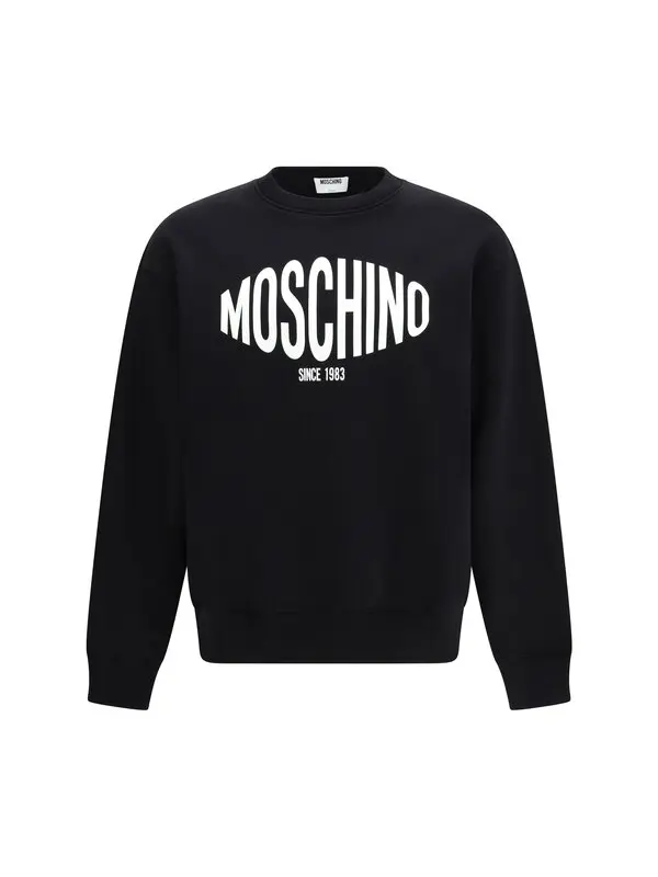 Moschino Organic Cotton Logo Sweatshirt - Black