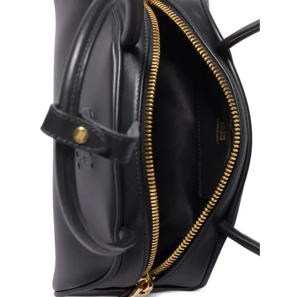 Miu Miu Embossed Logo Calf Leather Shoulder Bag - Black
