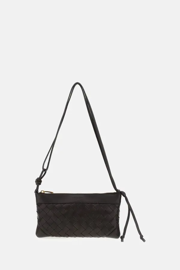 Bottega Veneta Double Patch Woven Leather Shoulder Bag - Multicolor
