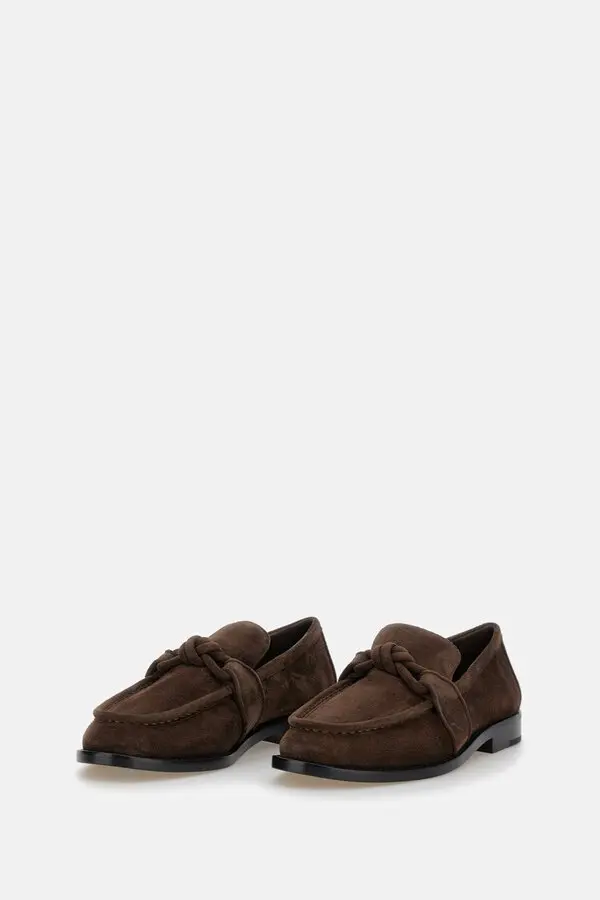 Bottega Veneta Suede Loafers With Knot Detailing