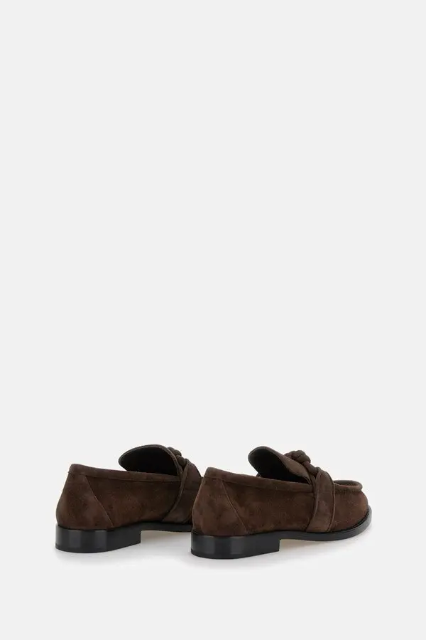 Bottega Veneta Suede Loafers With Knot Detailing
