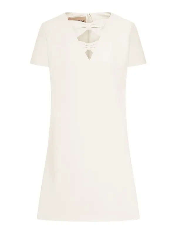Valentino Garavani Crepe Mini Dress With Bow Detail
