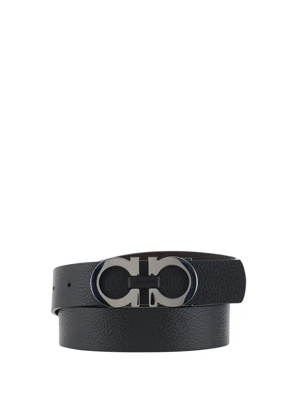 FERRAGAMO Gancini Belt - Black