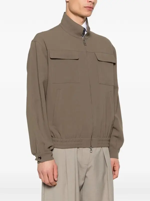 MONTECORE Zip-up Jacket With Stand Collar