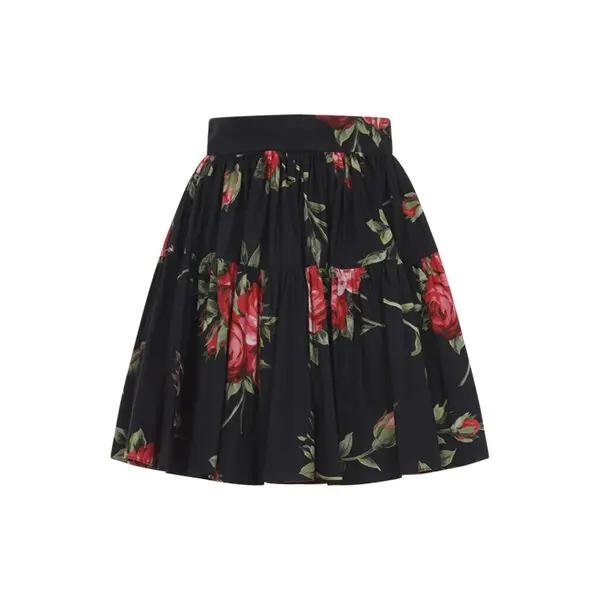 Dolce & Gabbana Floral Cotton Mini Skirt - Multicolor