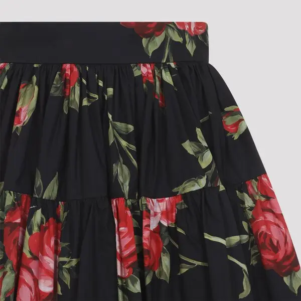 Dolce & Gabbana Floral Cotton Mini Skirt - Multicolor