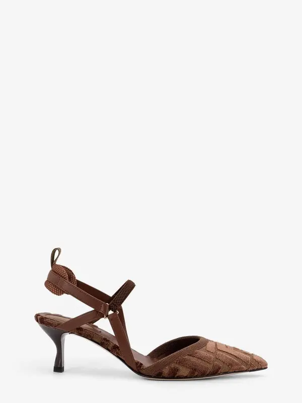 Fendi Colibrì Lite Ff Fabric Slingback Pumps