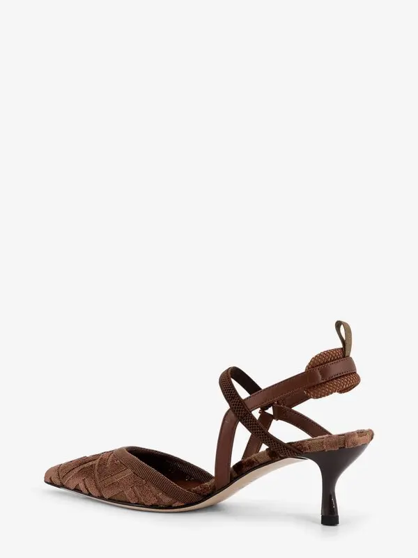 Fendi Colibrì Lite Ff Fabric Slingback Pumps