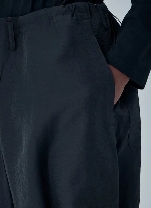 Yohji Yamamoto Drawstring Hem Relaxed Fit Shorts