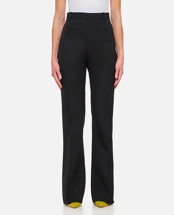 Bottega Veneta Sartorial Wool Twill Flared Pants