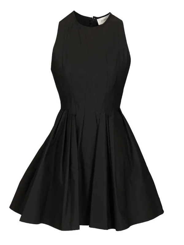 Sportmax Sleeveless Washed Cotton Mini Dress - Black