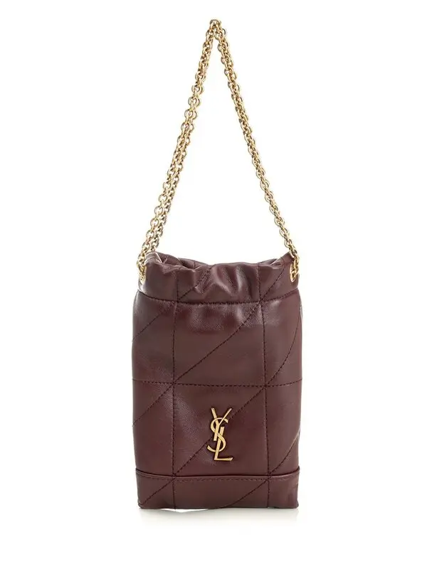 Saint Laurent Quilted Lambskin Pouch With Chain - Multicolor