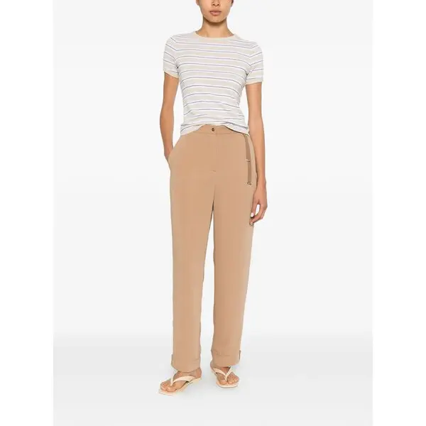 Herno Straight Leg Trousers - Cream