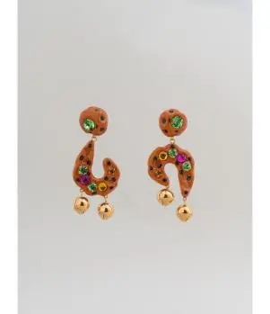Marni Dangle Earrings With Embellishments - Multicolor