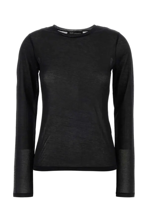 Our Legacy Cotton Blend Long Sleeve T-shirt - Black