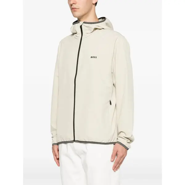 BOSS Hooded Jacket With Logo Detail
