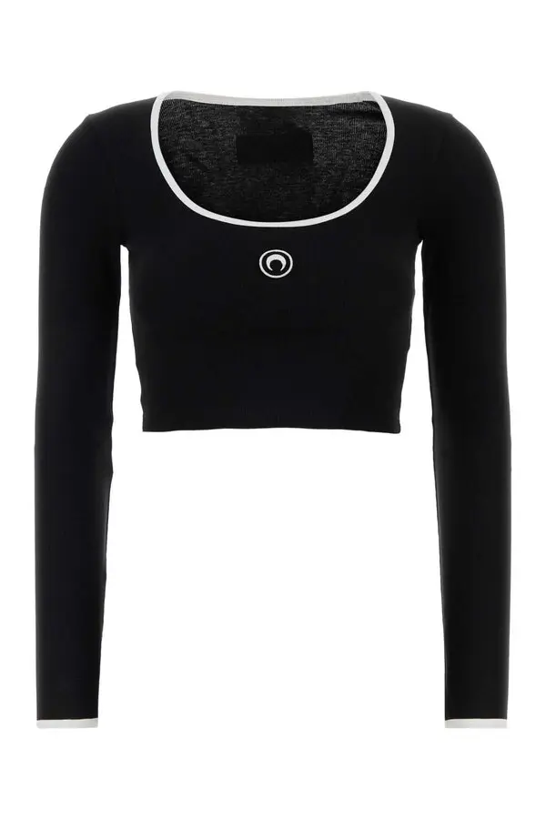 MARINE SERRE Cotton T-shirt - Black