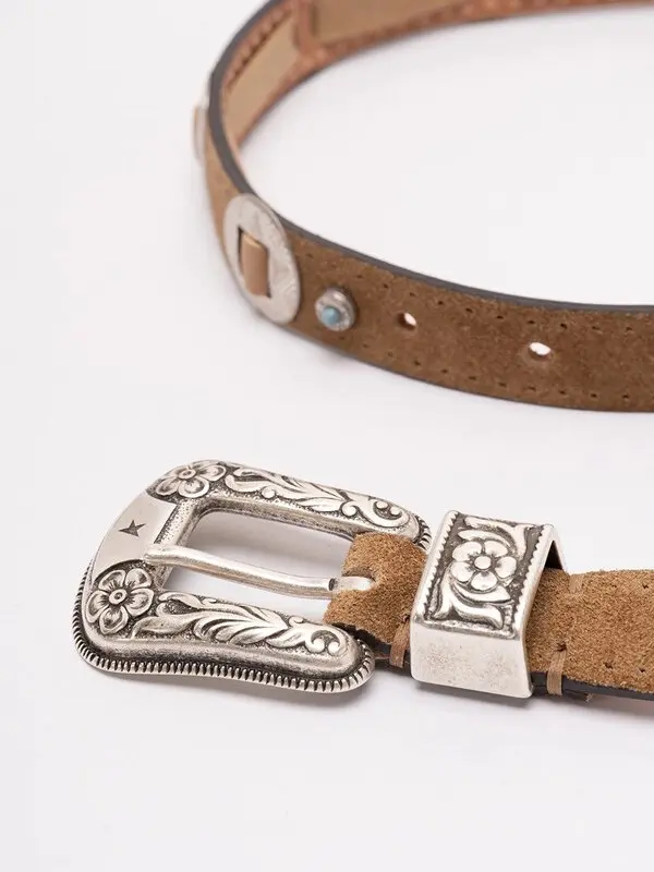 GOLDEN GOOSE Embellished Leather Belt - Multicolor