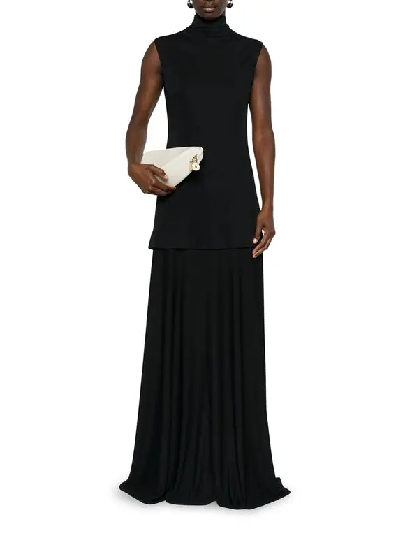 JIL SANDER Long Sleeveless High Neck Dress