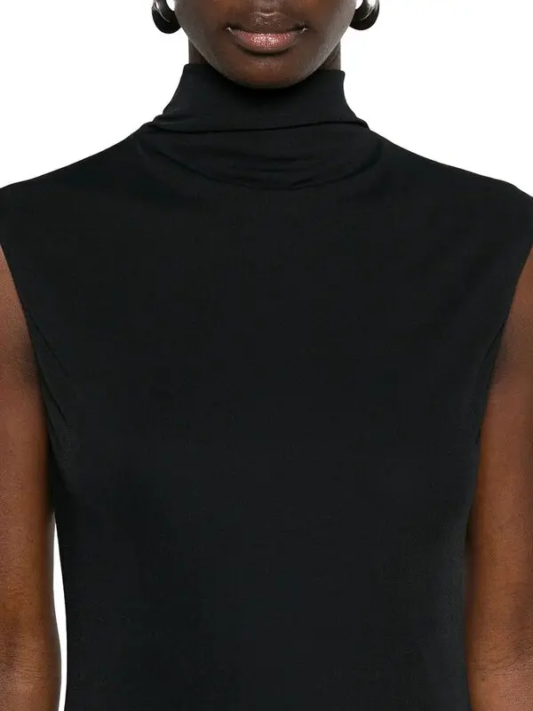 JIL SANDER Long Sleeveless High Neck Dress