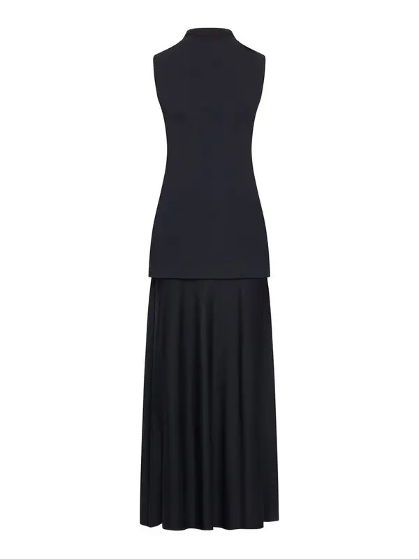 JIL SANDER Long Sleeveless High Neck Dress