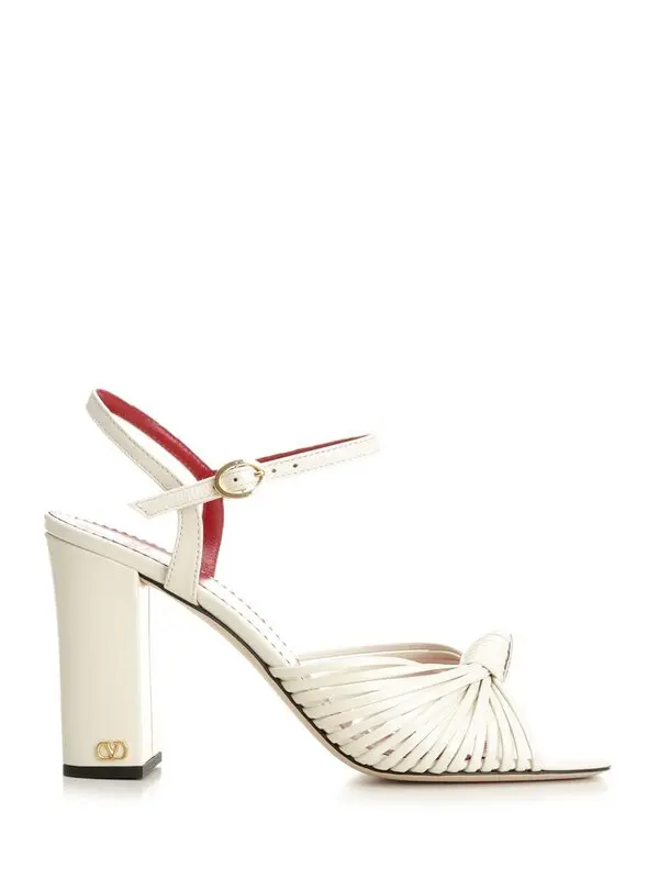 Valentino Garavani Annet Sandal In Goatskin - White