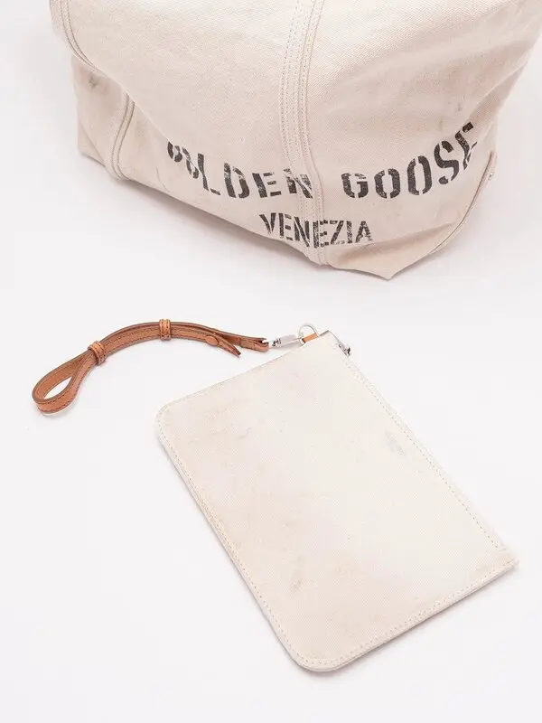 GOLDEN GOOSE 24.7 Ew Canvas Shopping Bag
