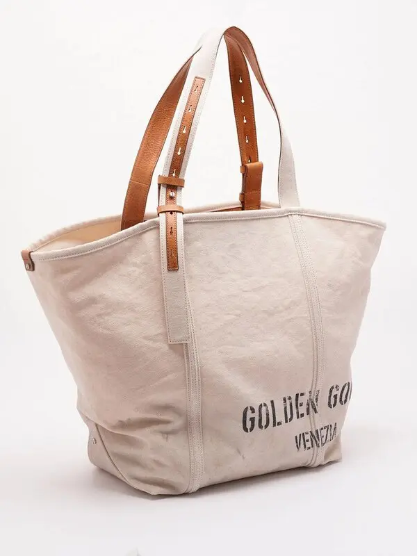 GOLDEN GOOSE 24.7 Ew Canvas Shopping Bag - Multicolor