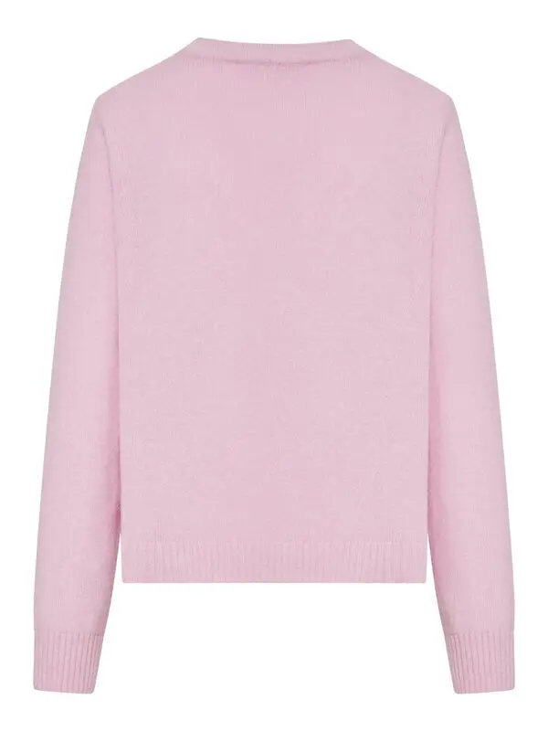 GANNI Graphic Wool Blend Sweater - Pink