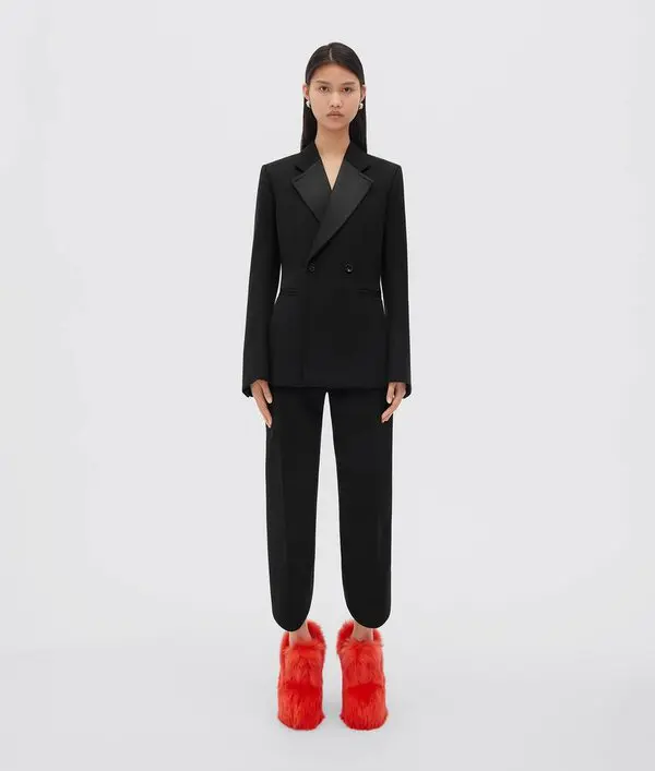 Bottega Veneta Black Double-breasted Tuxedo Jacket