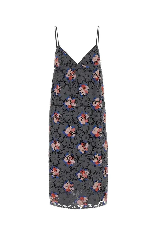 Fendi Printed Lace Dress - Multicolor
